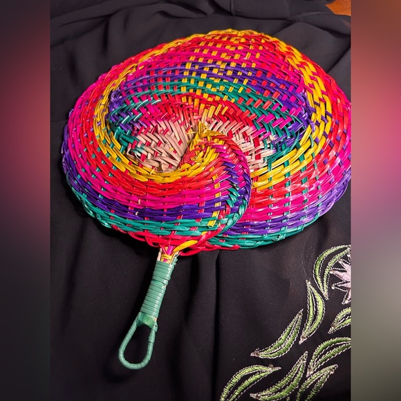 Hand Crafted | Accents | Beautiful Rainbow Pamaypay Abiniko Made In The ...